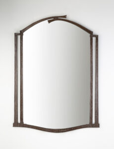 Patinated bronze mirror - Galerie Mougin